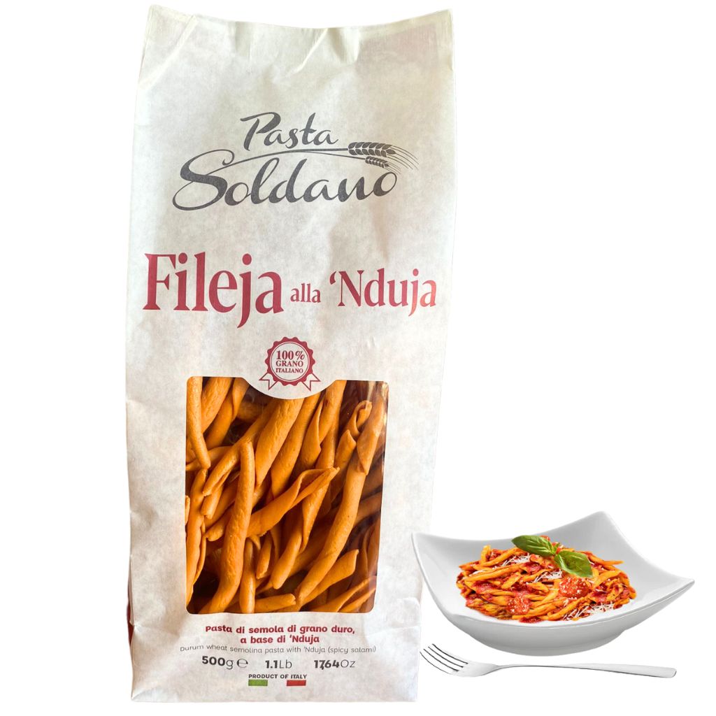 Pasta aromatizzata - Fileja alla 'Nduja - Pastificio Soldano - 500g ...