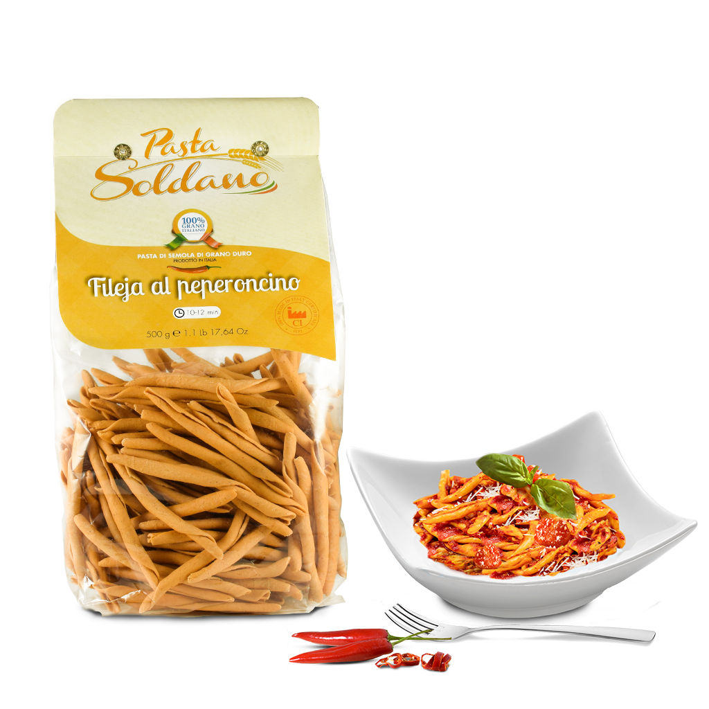 Pasta aromatizzata - Fileja di Tropea al peperoncino - Pastificio Sold ...